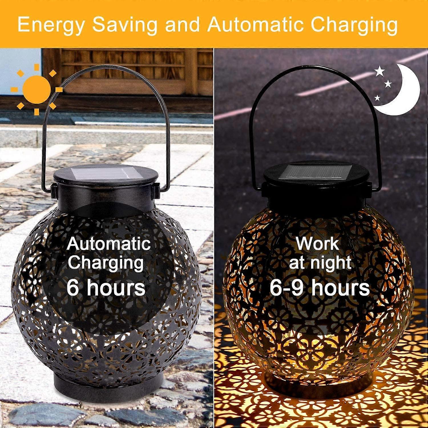 Solar Garden Lantern LED Decorative Outdoor Solar Lantern Waterproof ...