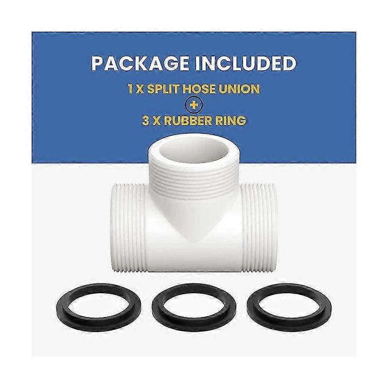 Hose Adapter Replacement For Pool Split Hose Tee T-joint Union With 3 L Rings Connector ...
