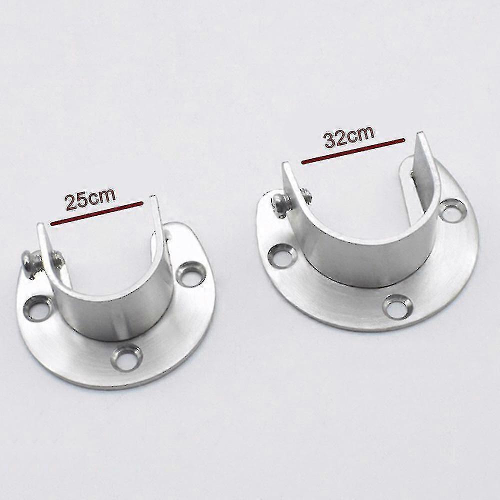 2 Pack Stainless Steel Closet Pole Sockets, Heavy Duty Closet Rod End Supports U Shaped Flange ...
