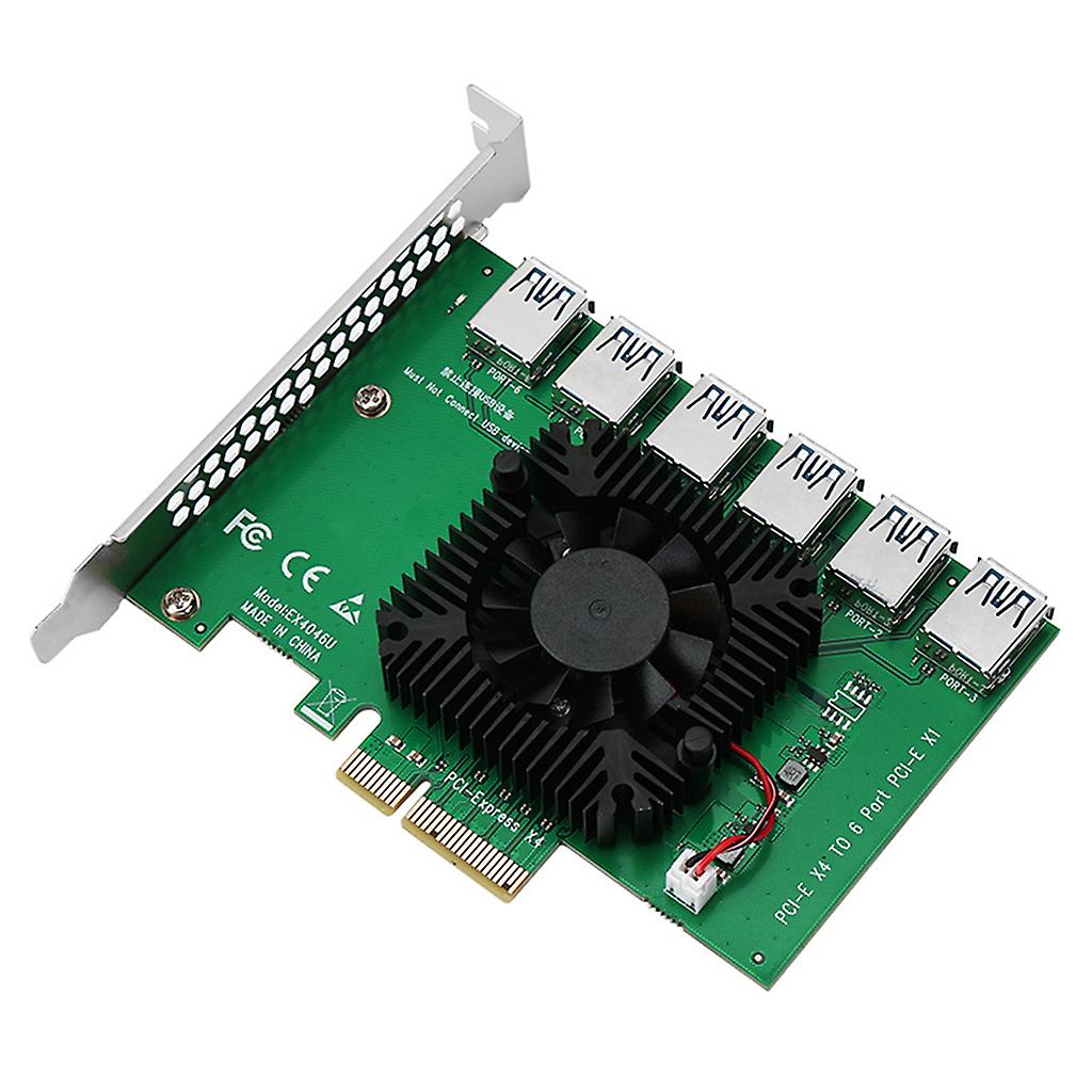 1 To 6pciex1 To X16 Graphics Card Slot Adapter Powered Riser Adapter ...