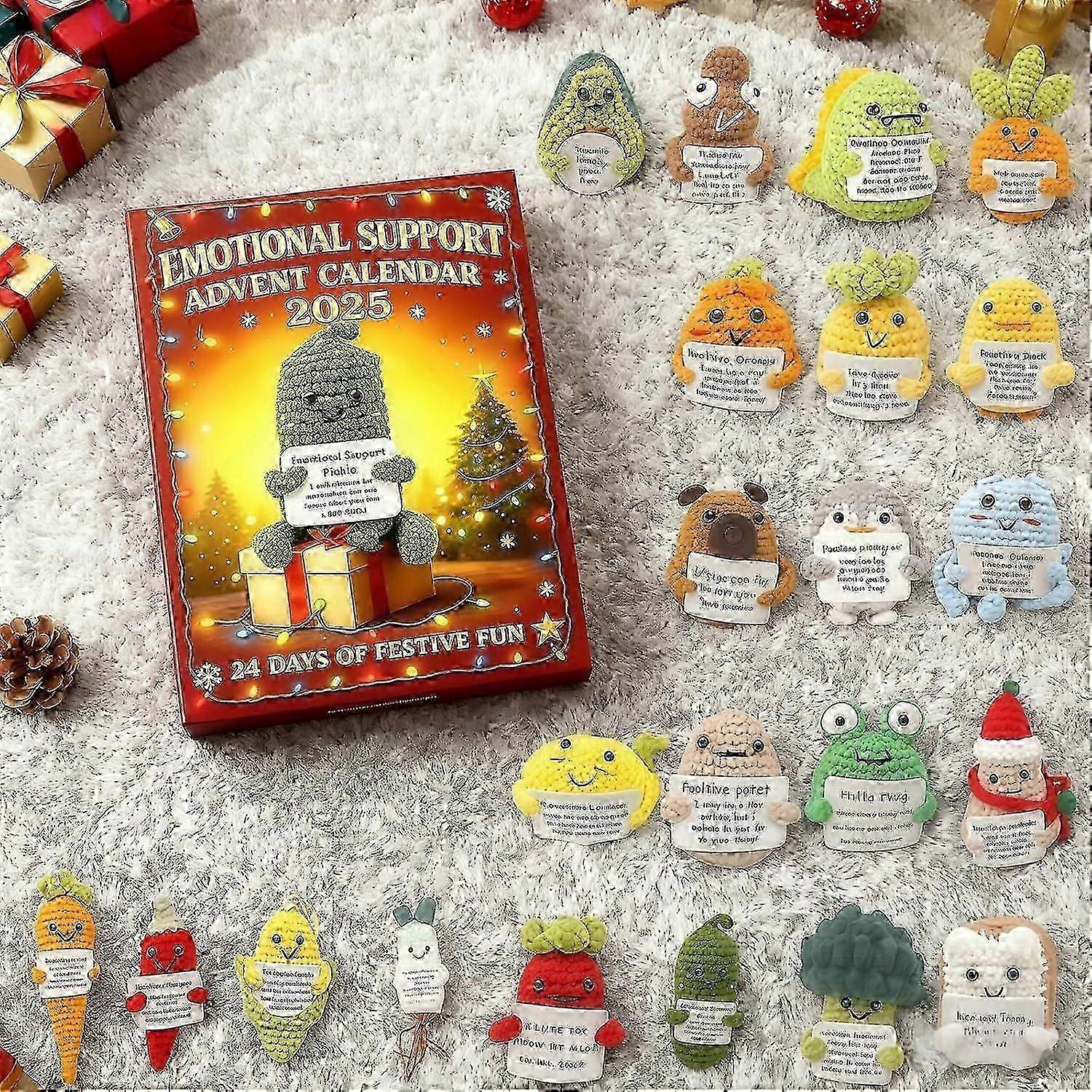 Emotional Support Advent Calendar 2025 24-Day Christmas Countdown with ...