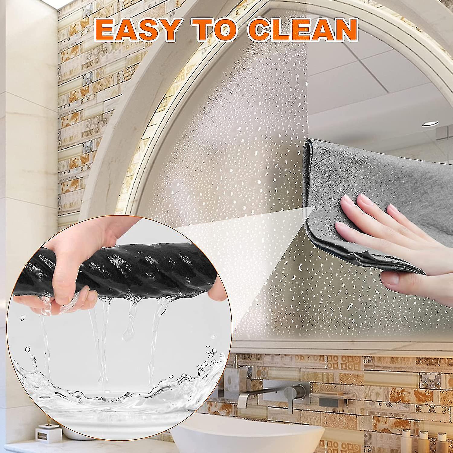 Thickened Magic Cleaning Cloth, Microfiber Glass Cleaning Cloth Rags ...