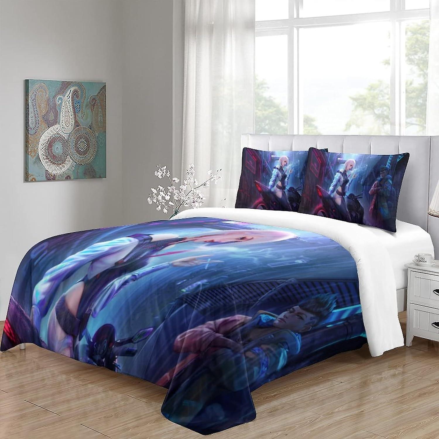 Cyberpunk Edgerunners Duvet Cover Set Luxe 3D Printed Bedding David And ...