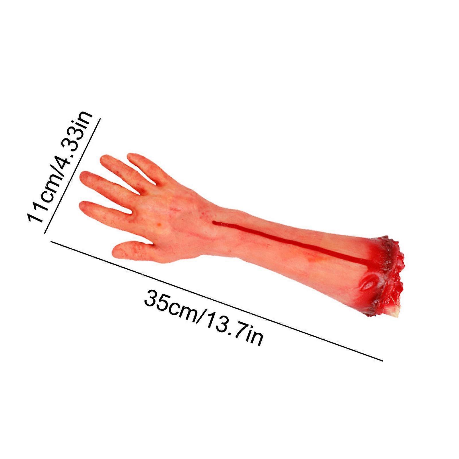 Halloween Severed Body Part Prop Bloody Fake Hand Scary Yard Decoration ...
