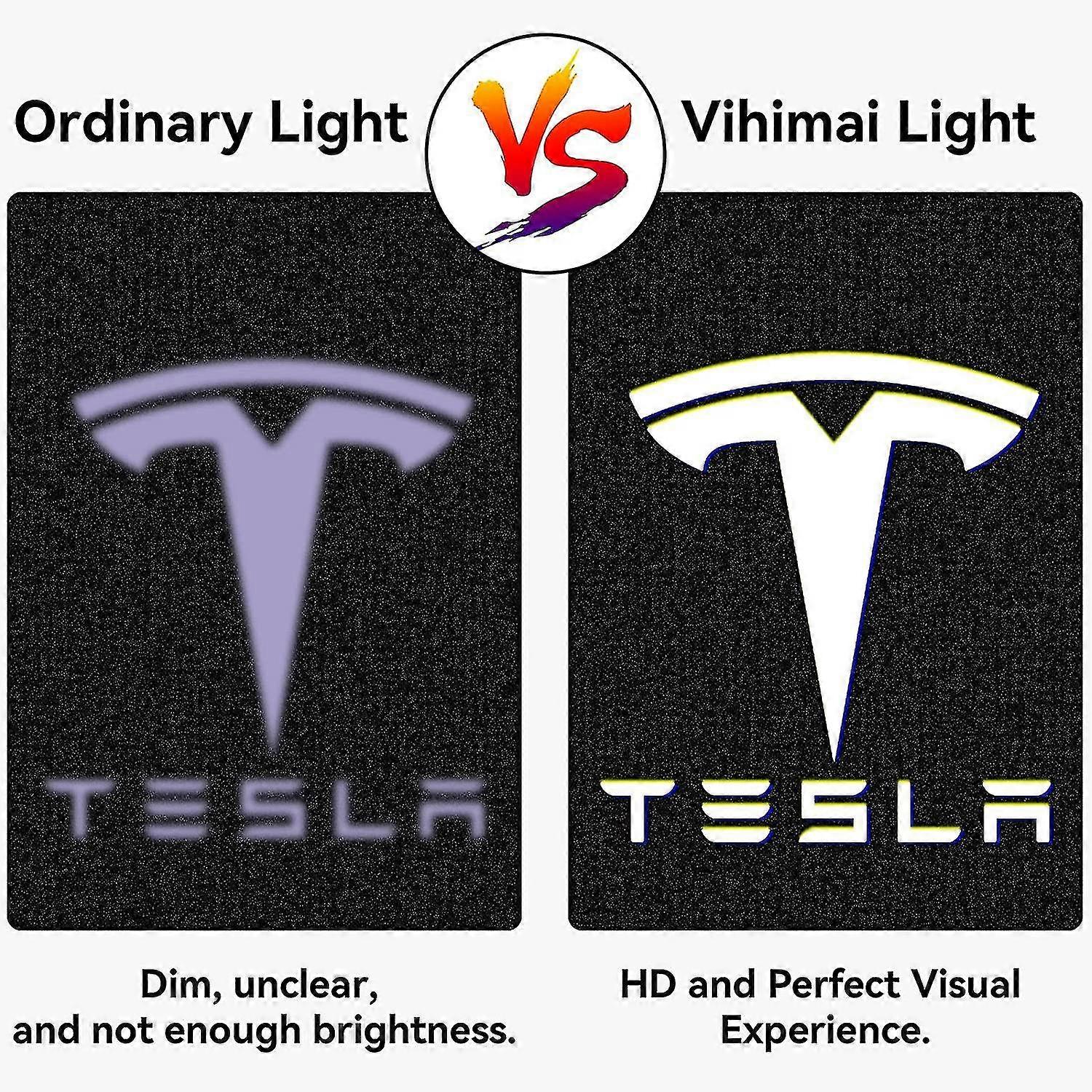 Tesla Model 3 Model Y Model S Model X Car Door Logo Projector Light, 4 ...