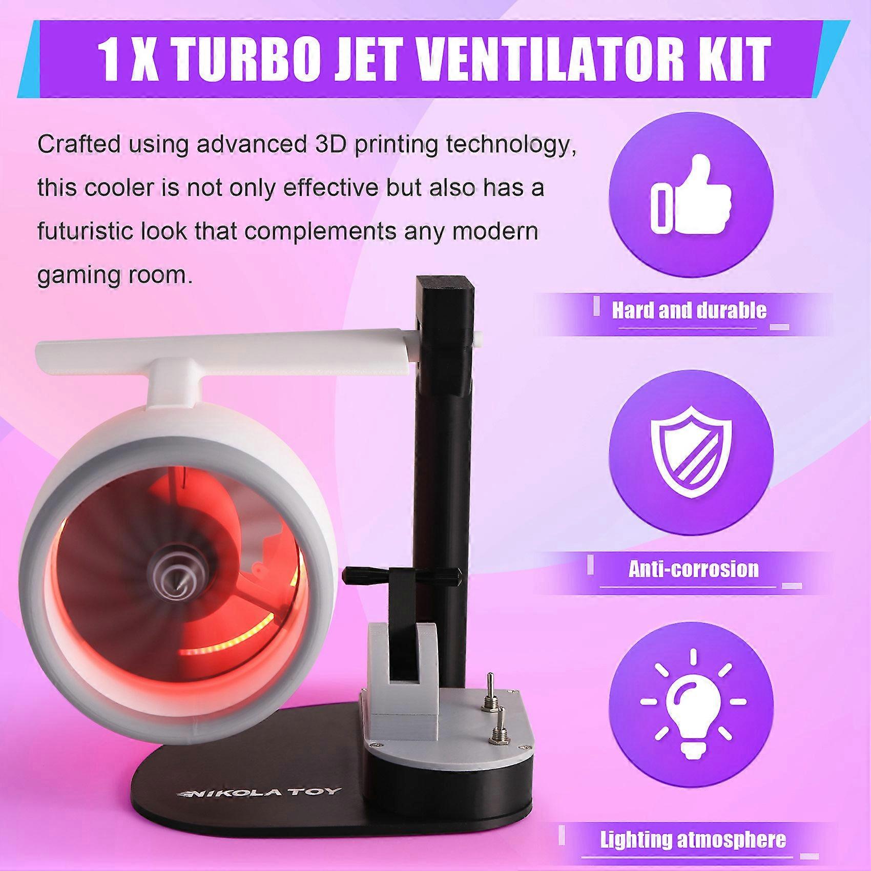 USB Jet Fan Desktop Turbofan Engine Fan 3D Printed Turbo Jet Ventilator ...