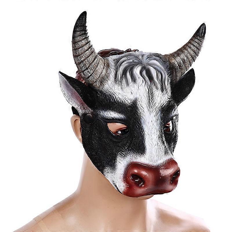 Half face Pu foam 3d realistic animal cow cow head mask Easter ...