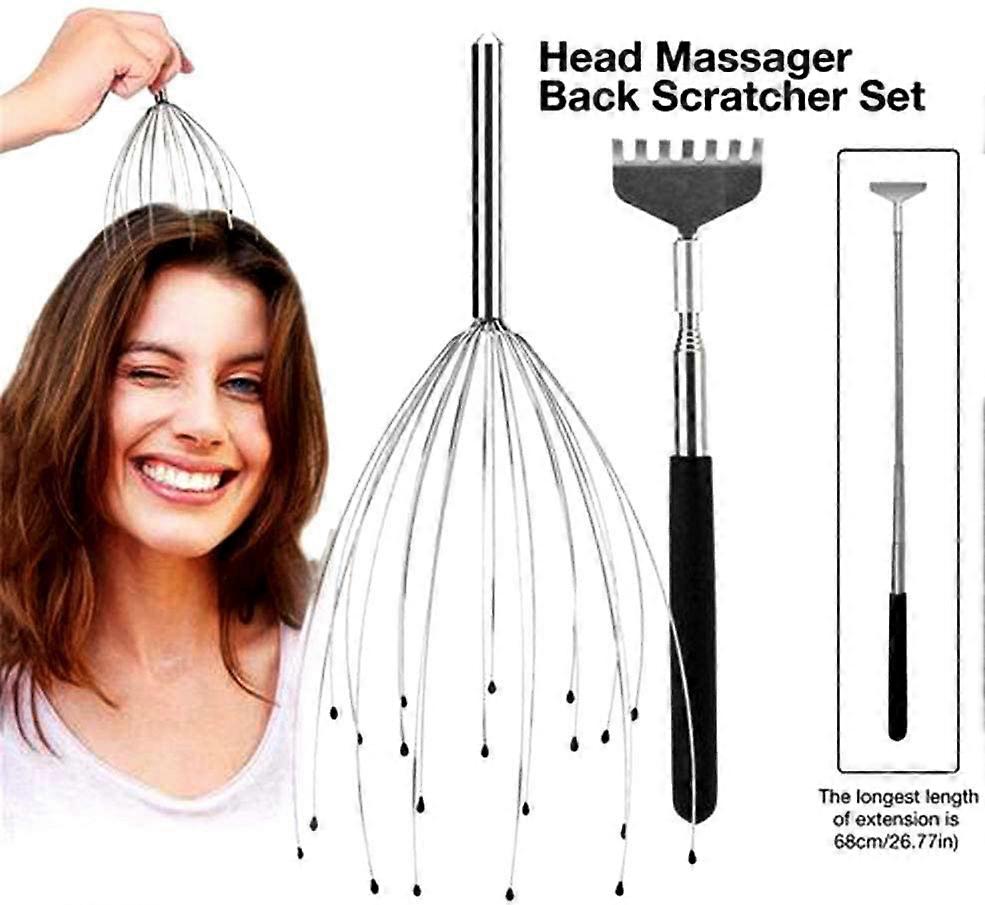 Head Massage Spider and Back Scraper, Head Massager with 20 Fingers ...