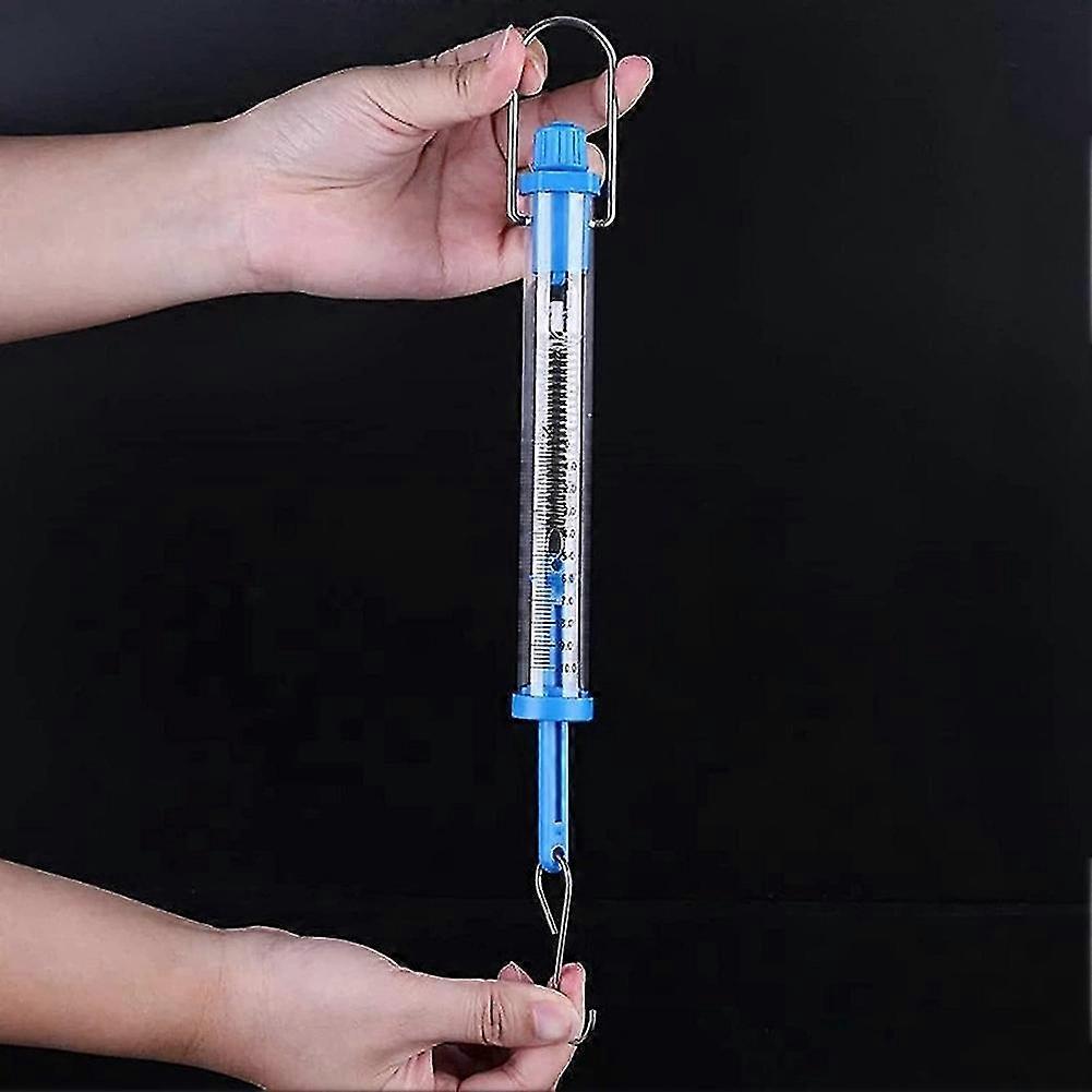 Spring Balance Hanging Spring Scale Set- Transparent Plastic Tubular Spring Scale for Science (2 ...