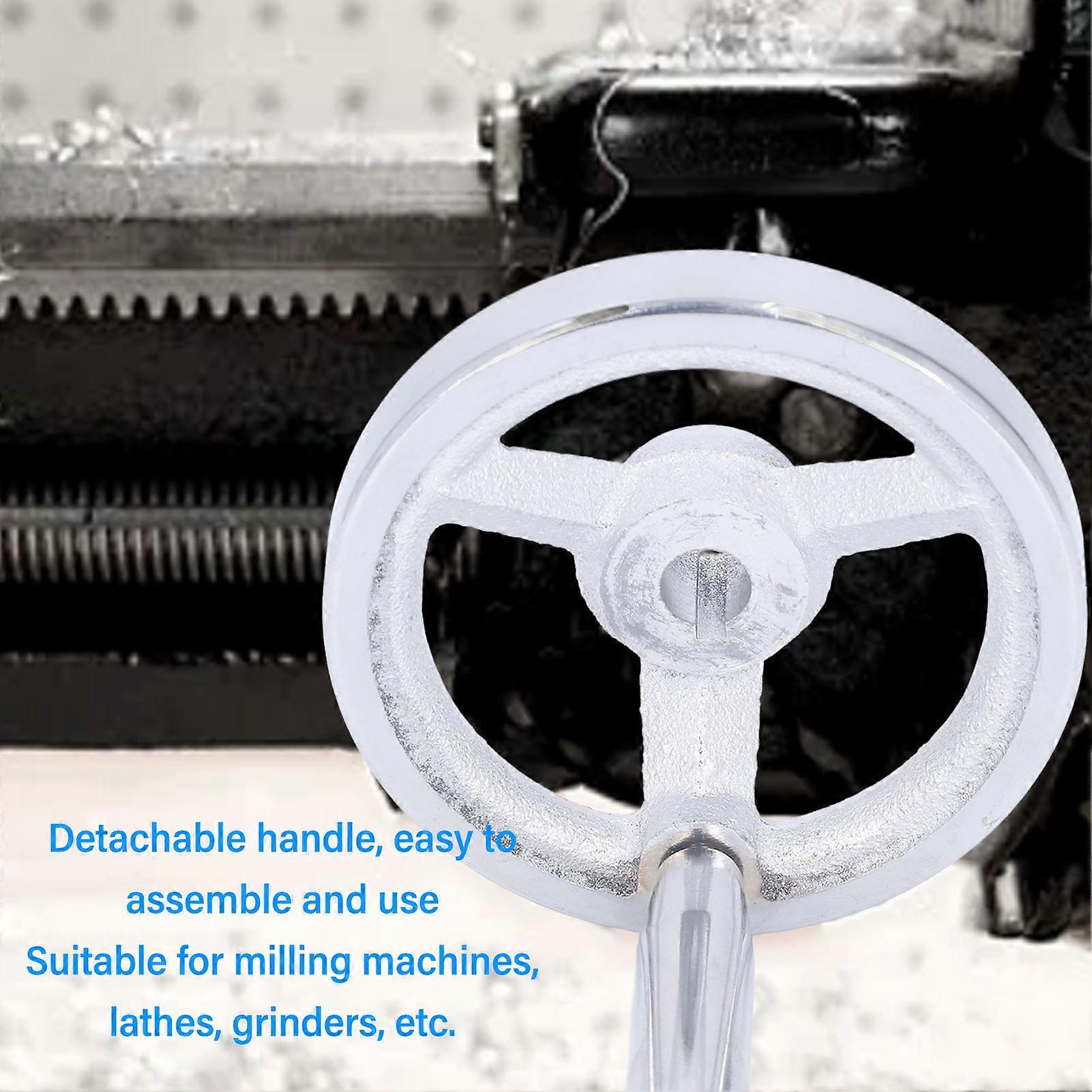 3 Spoke Hand Wheel with Revolving Handle Cast Iron Round Handwheel for ...