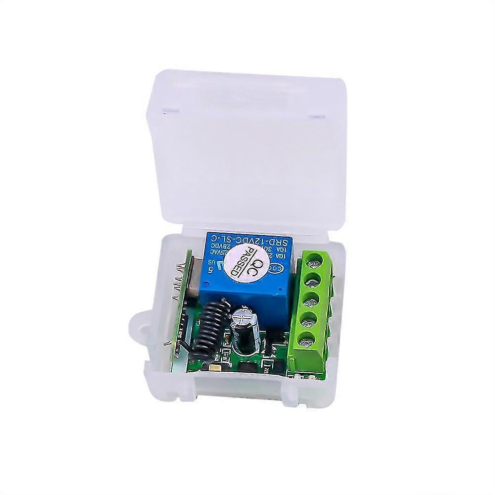 DC 12V 1CH RF Relay Receiver 433MHz Universal Wireless Remote Control ...