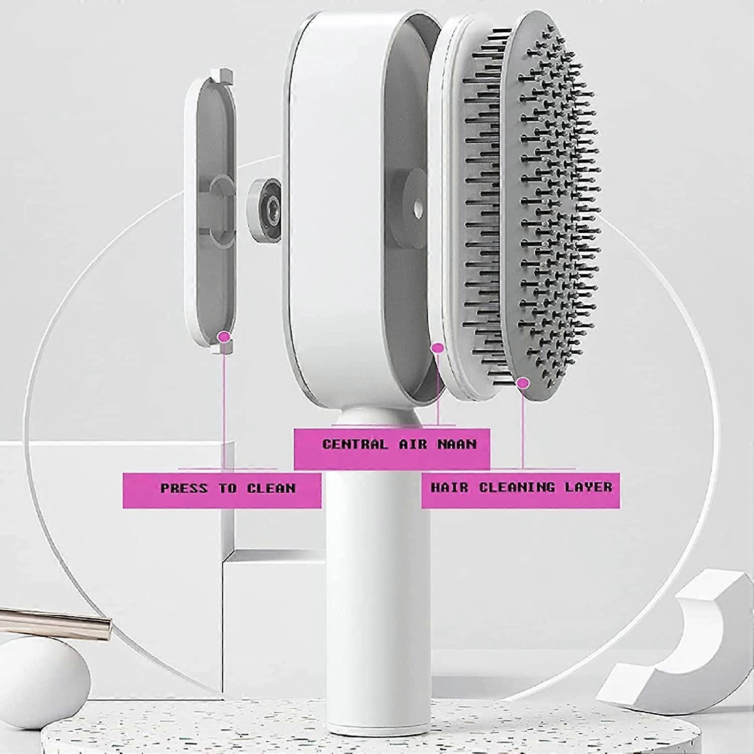 Self-Cleaning Hair Brush | Detangling Hair Brushes for Long Hair | Hair ...