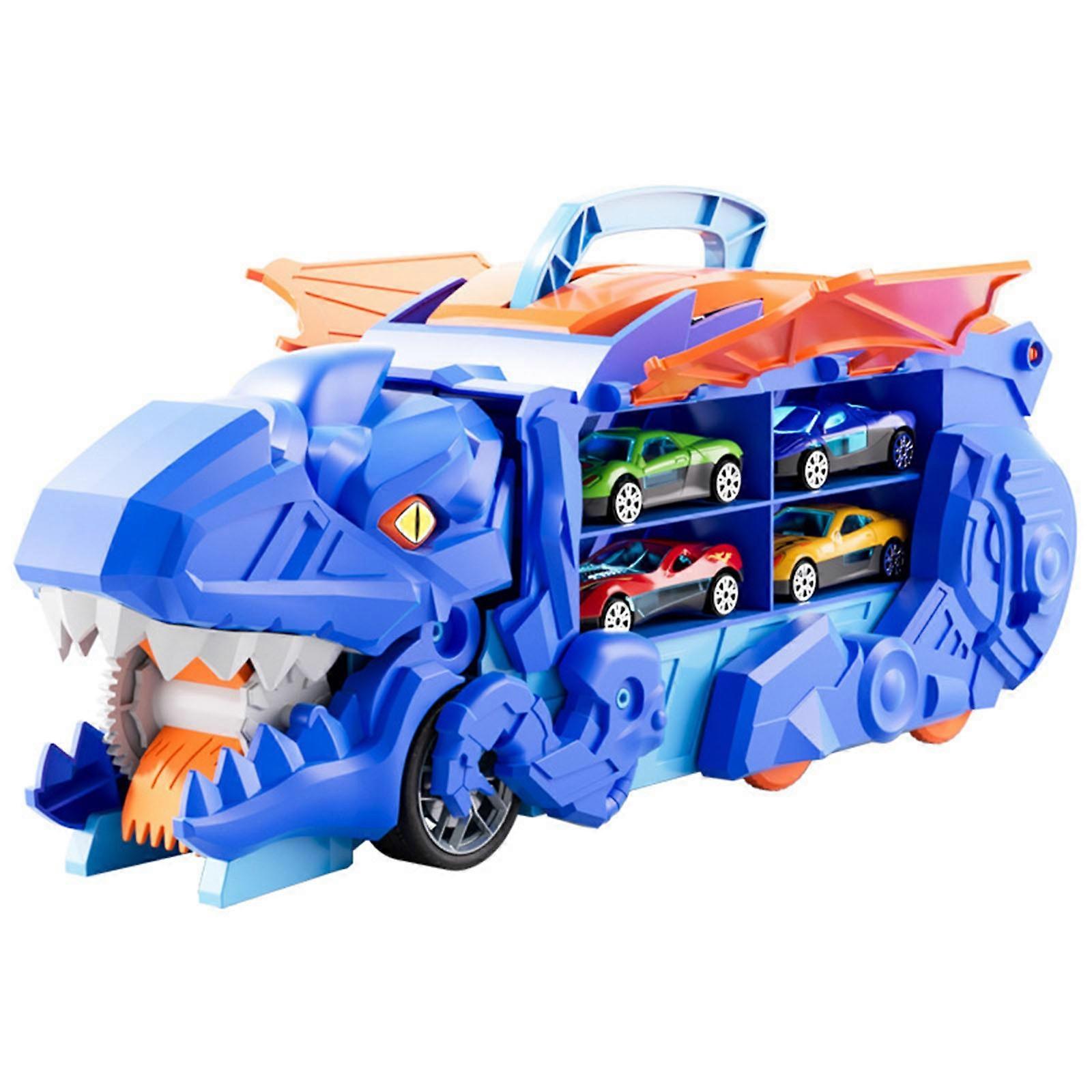 Dinosaur Truck Toys For Kids Transforms With Race Track Set Ultimate ...