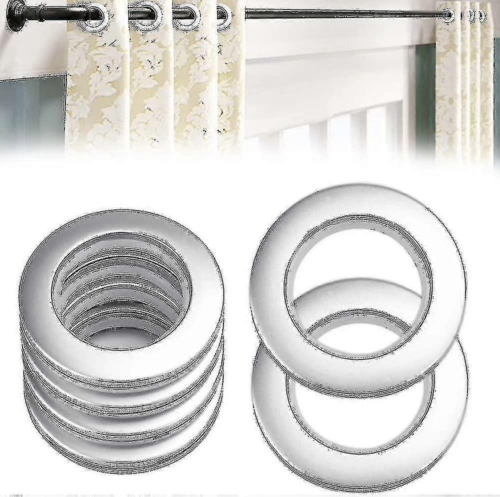 50 Pieces Plastic Curtain Rings Curtain Eyelet Rings 40mm Plastic Rings ...