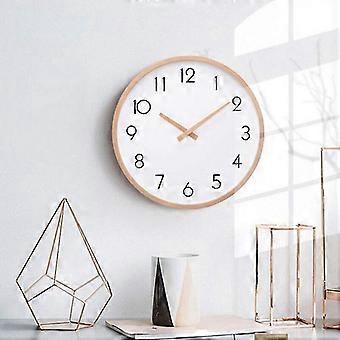 Silent Sweep Solid Wood Literary Clock, Simple Design, Nordic Wooden ...