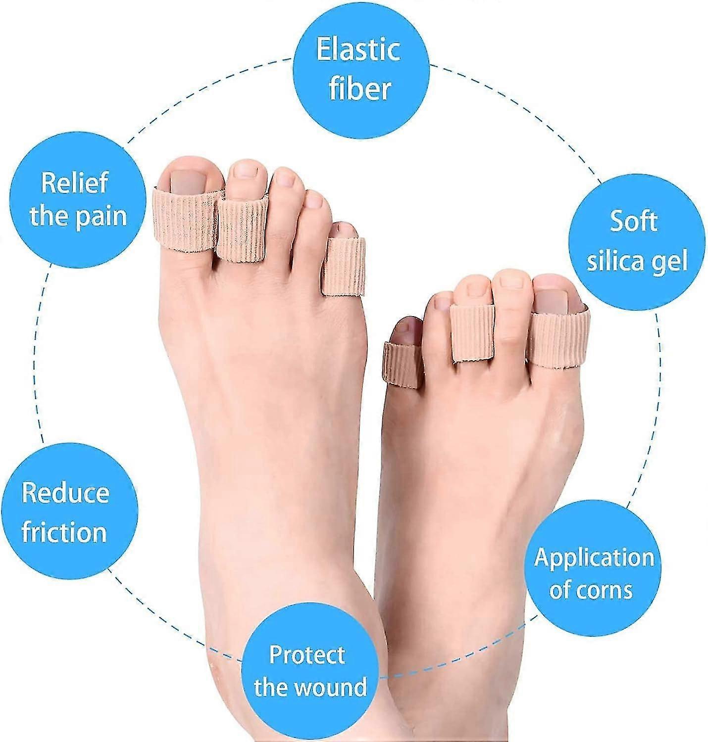 Toe Cushion Tube Toe Tubes Sleeves Soft Gel Corn Pad Protectors For ...