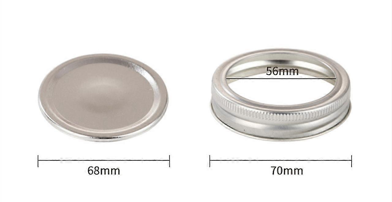 10 Set Mason Jar Lid Standard Mouth 70mm,tinplate Split Lid With Round ...