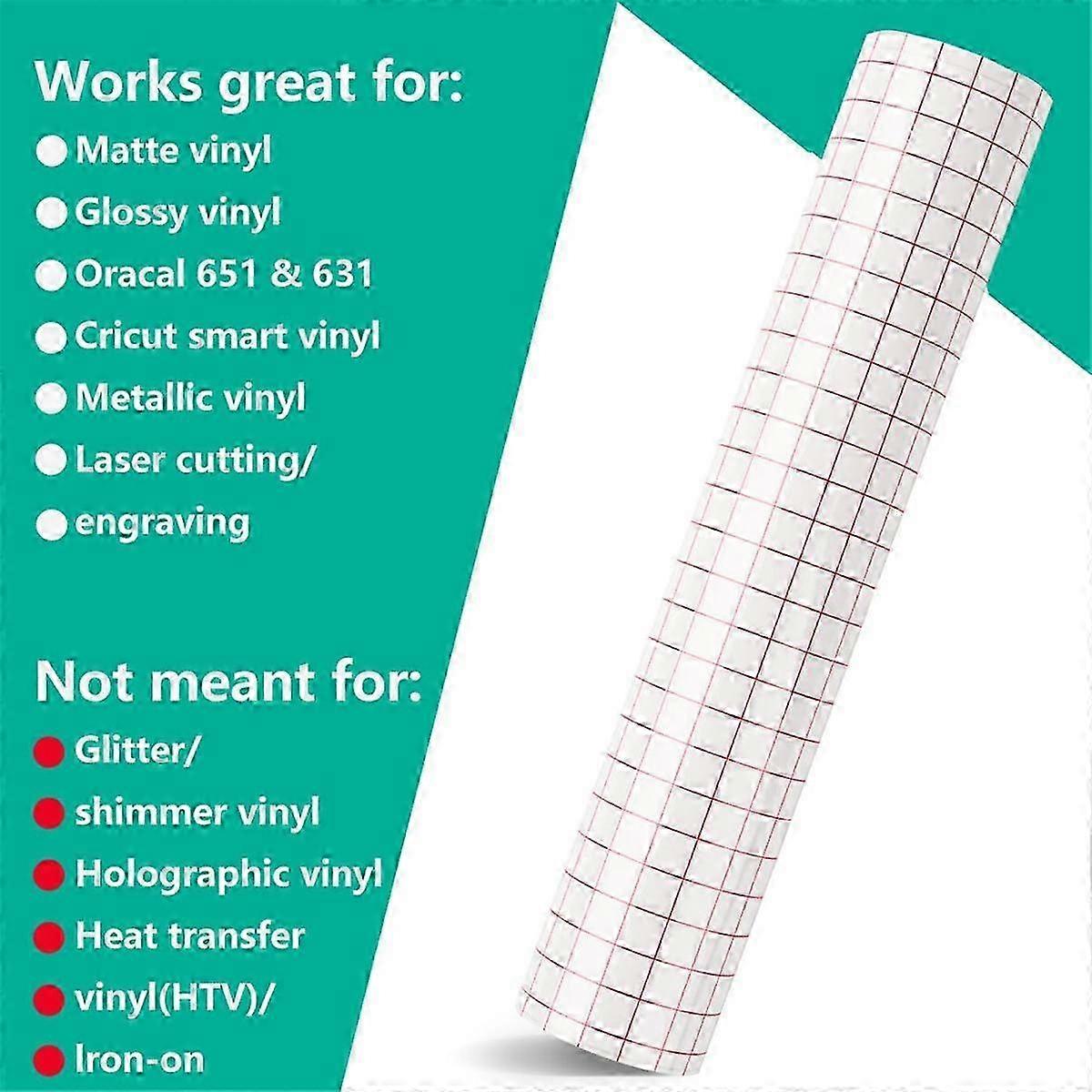 Clear Vinyl Transfer Paper Tape Roll-red Alignment Grid Clear,transfer ...