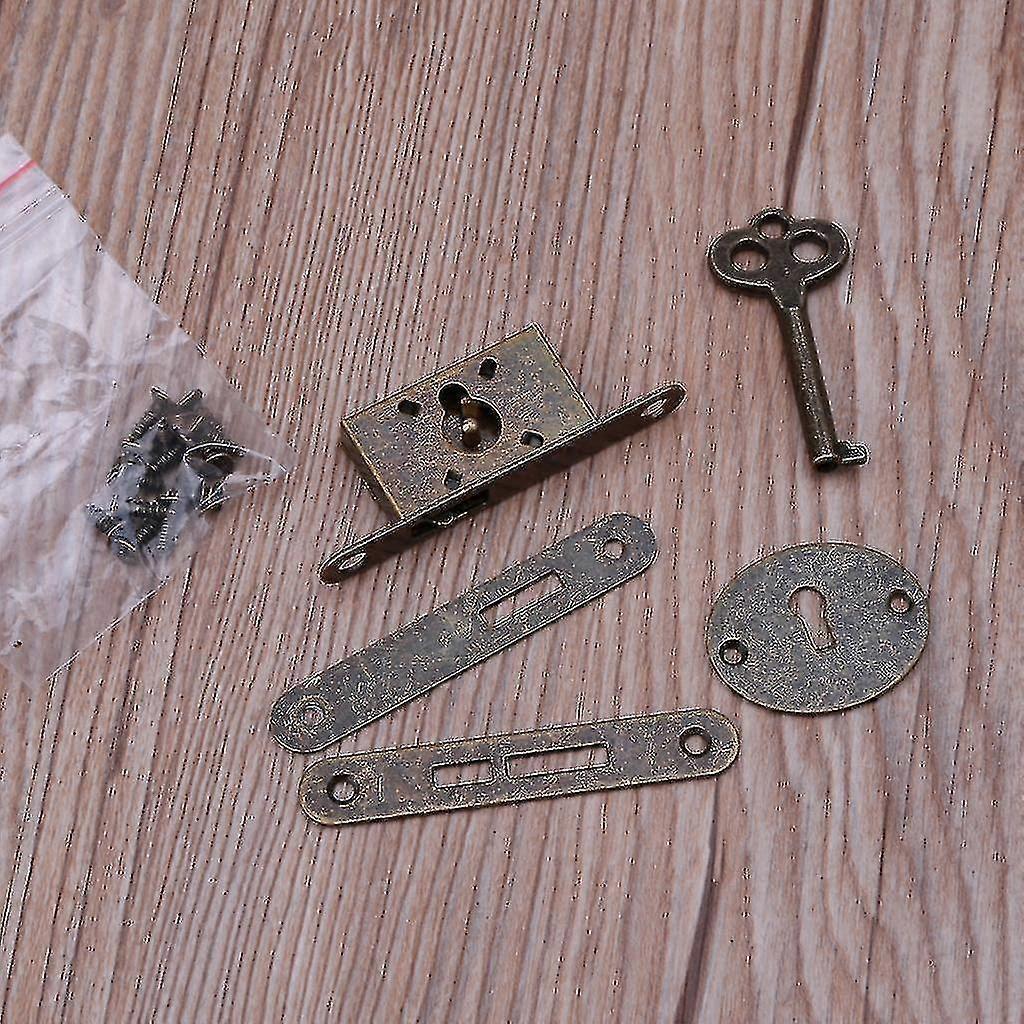 Antique Metal Drawer Locks With Key For Wardrobe, Jewelry Wooden Box ...