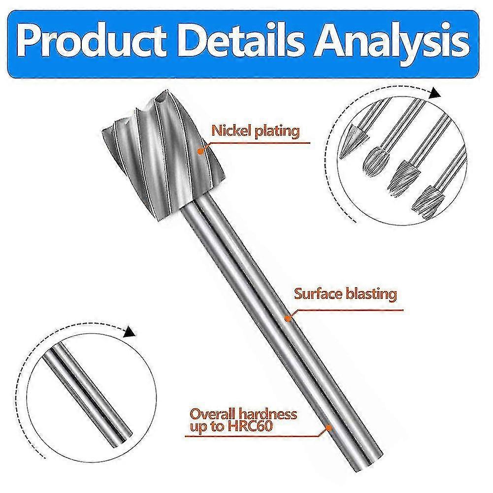20pc Hss Router Carbide Engraving Bits For Dremel Router Bit Set 1/8 ...