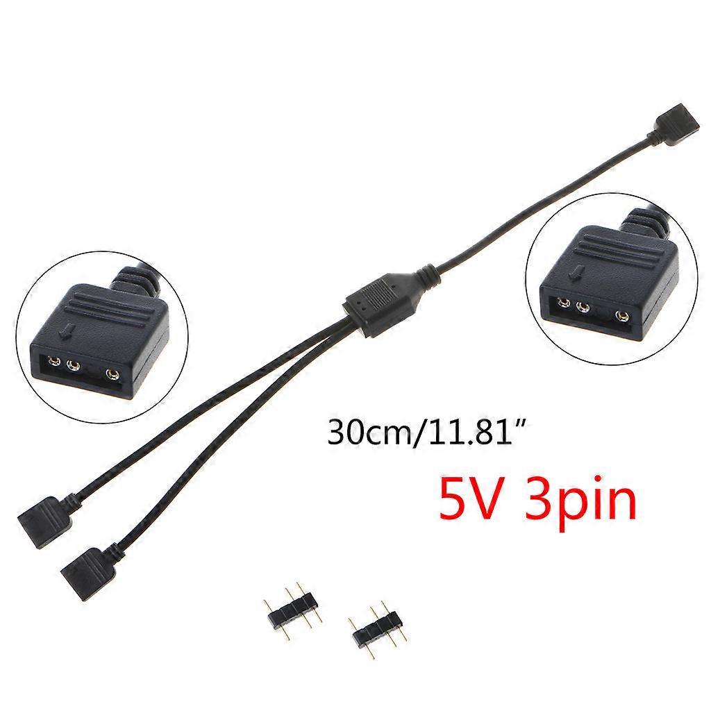5V 3Pin RGB Splitter CPU Cooler Extension Cable PC Fan Power Cable ...