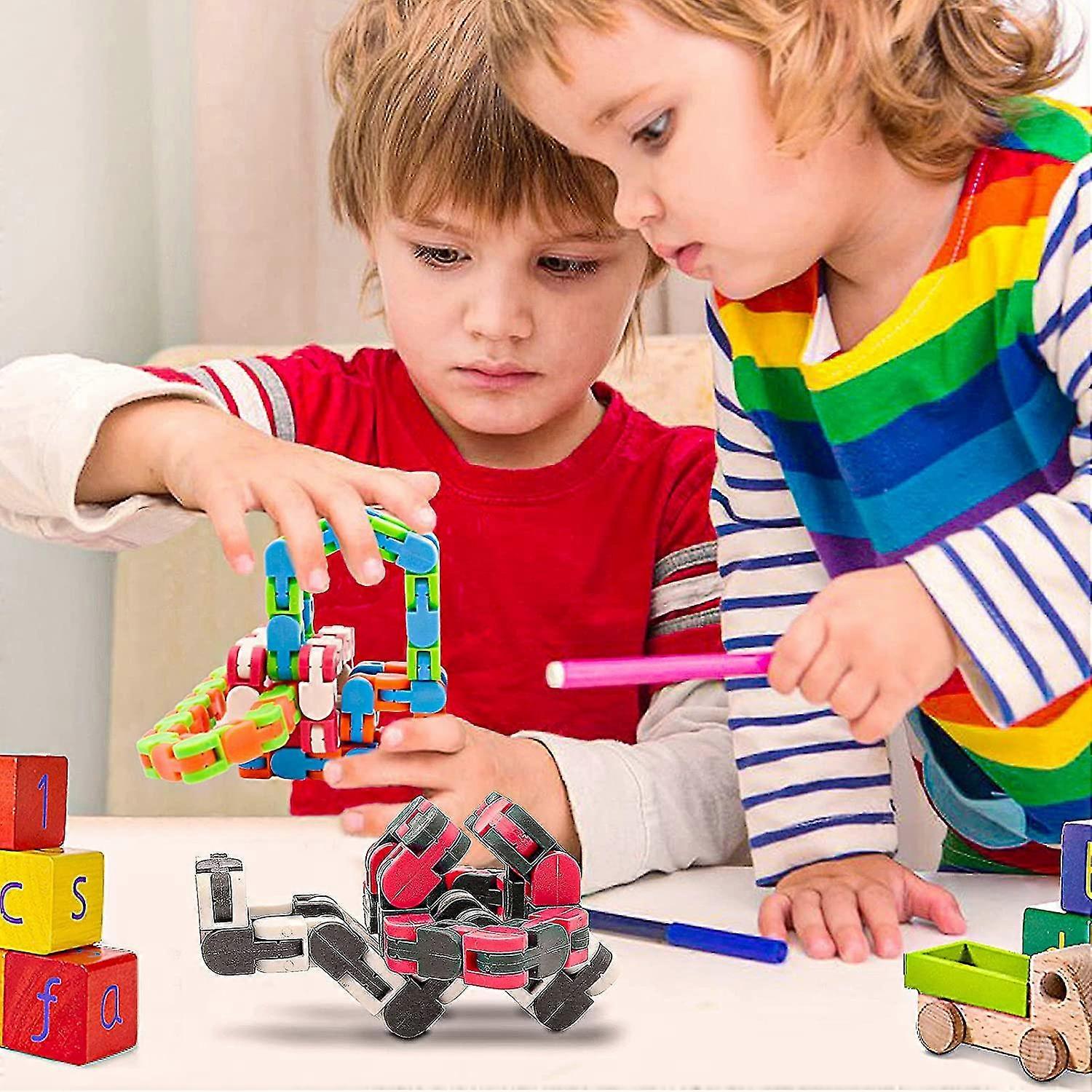 18 Pack Wacky Tracks Snap And Click Fidget Toys Finger Sensory Toys, 24 ...