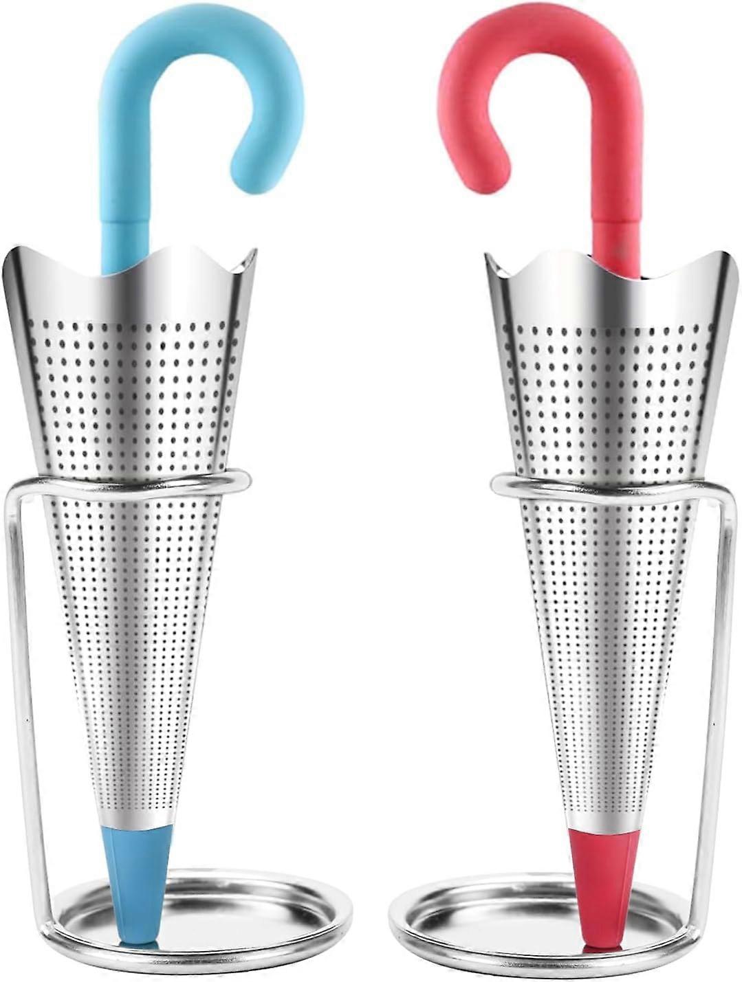SBSG 2Pcs Reusable Umbrella Tea Infuser with Drip Tray for Tea Cups ...