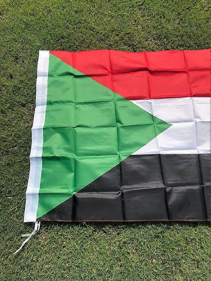 Sudan flag 150x90cm double side printed polyester hanging Sudan ...