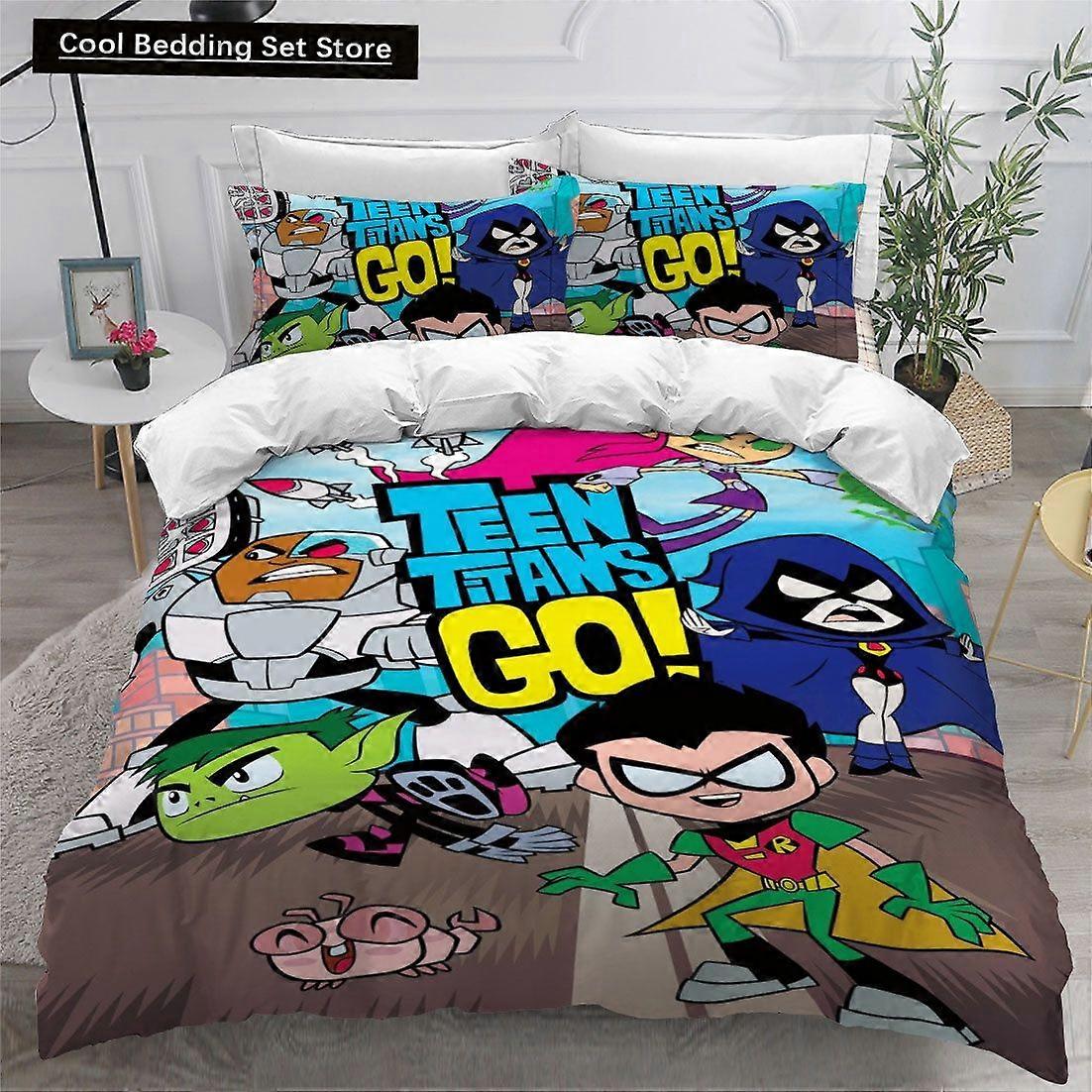 v907 Bed Sheets Teen Titans Go Bedding Set Single Twin Full Queen King ...