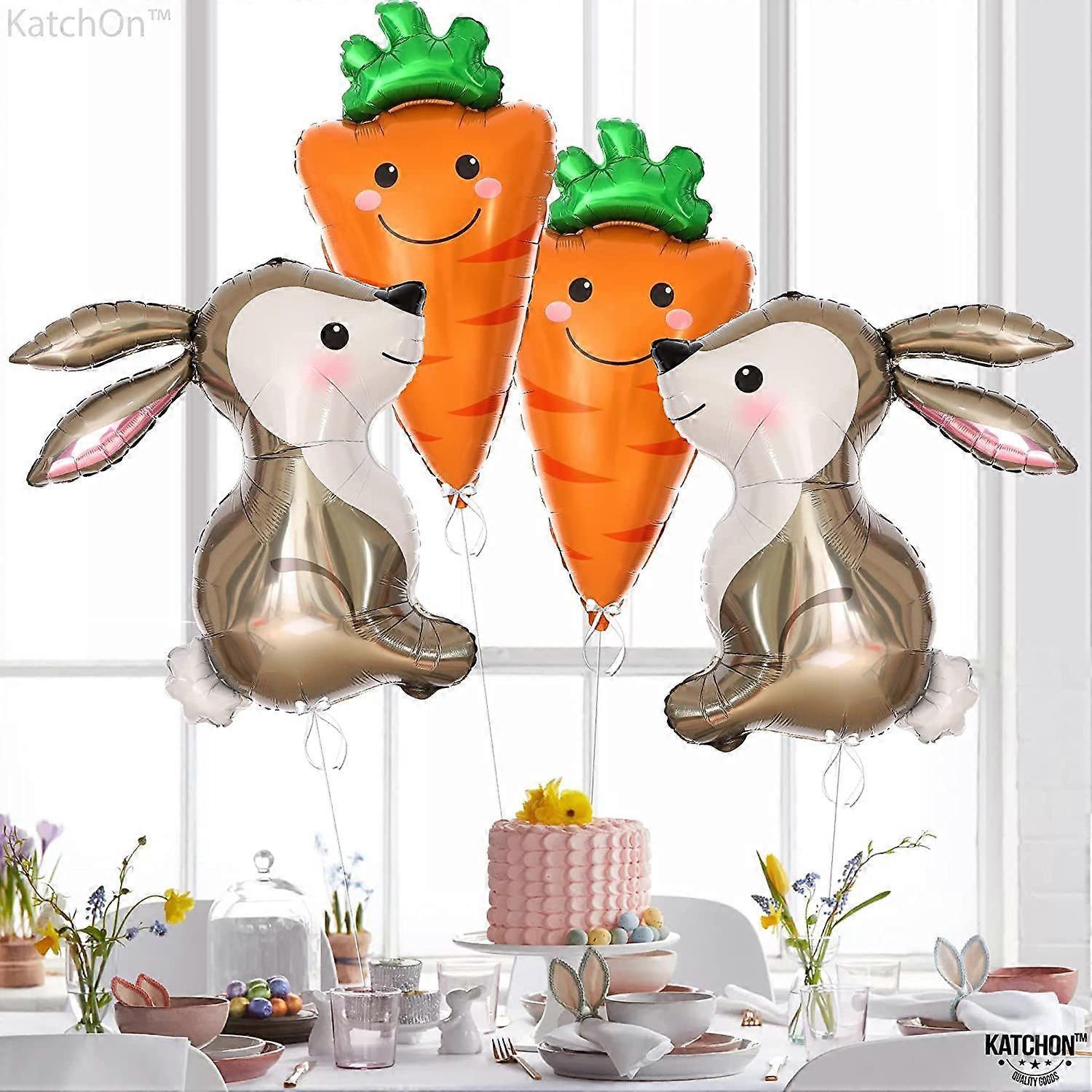Big, Bunny with Carrot Balloons - 32 Inch | Carrot Foil Balloons ...