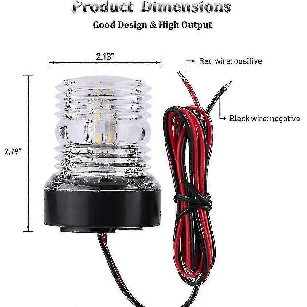 Boat Yacht Navigation Anchor Lights All Round 360 Degree White 12v Led ...