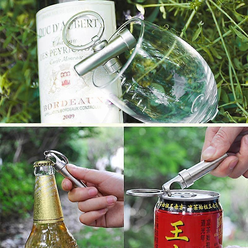 3 in 1 durable bottle opener Key chain Outdoor portable mini wine beer ...