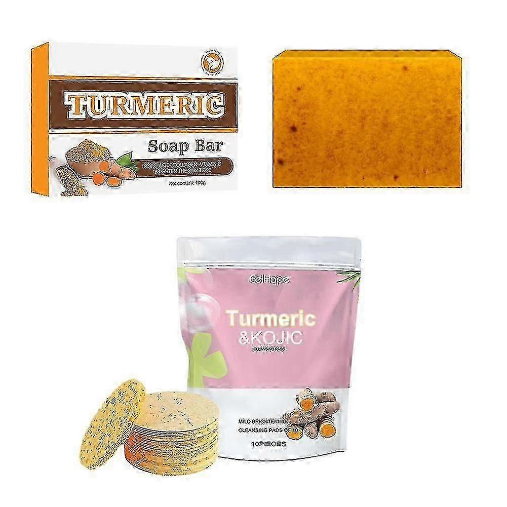 2x Lemon Turmeric Kojic Acid Soap Bar Turmeric Face And Control Acne ...