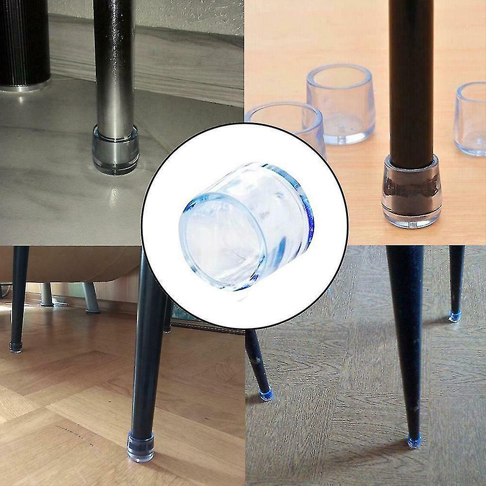 1/4/16pcs Transparent Table Chair Legs Cap Feet Silicone Pad Covers ...