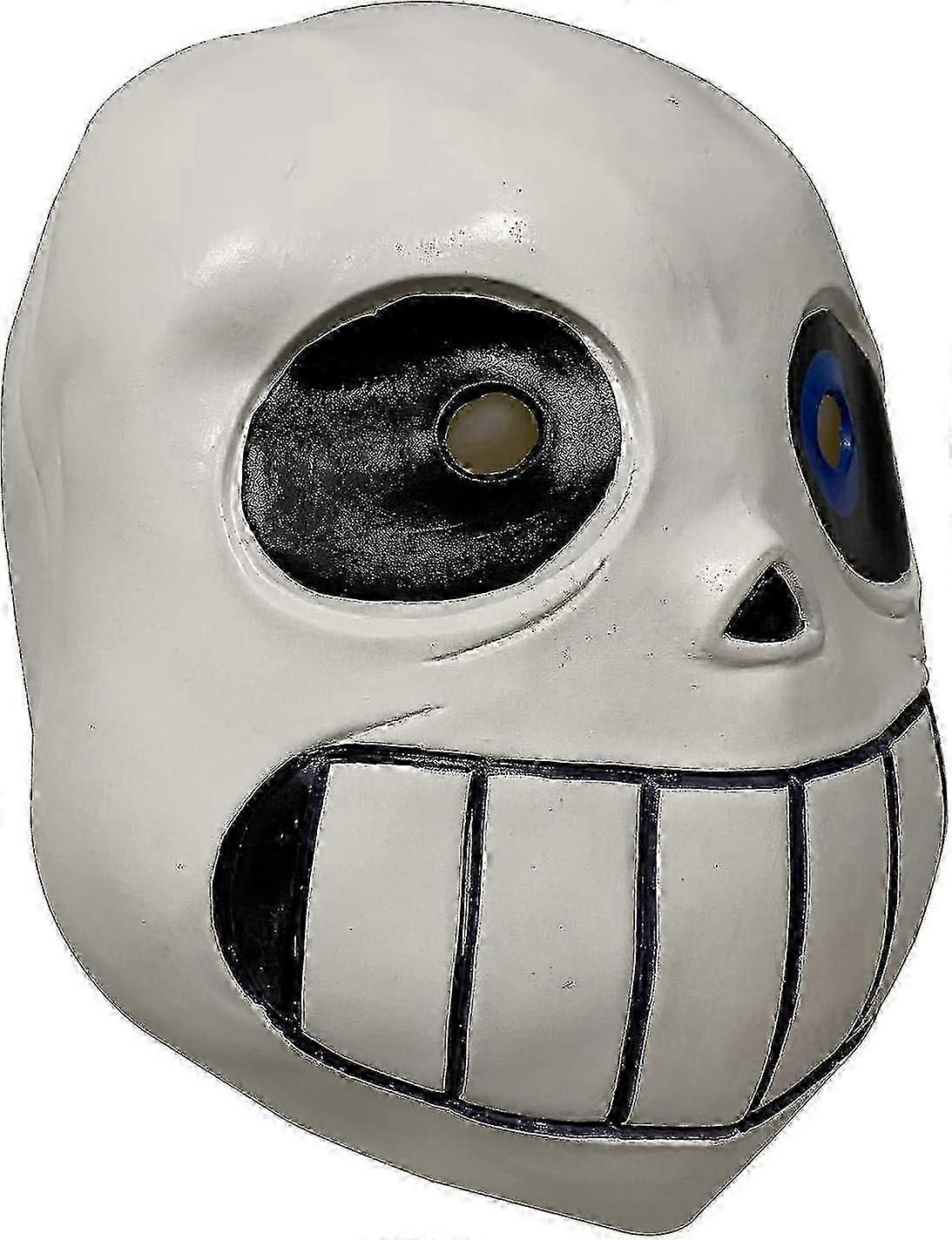 Sans Undertale Mask With Blue Eye Latex Cosplay Costume Halloween Game ...