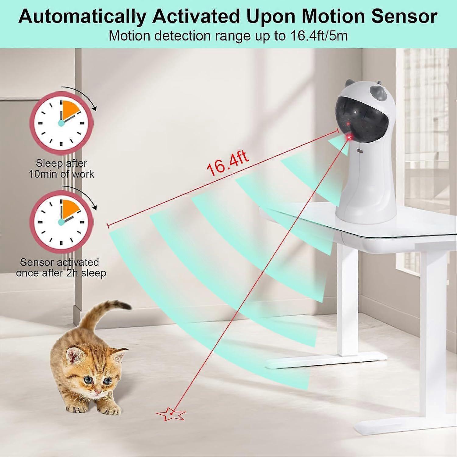 TBTeek Motion-Activated Interactive Cat Toy, USB Rechargeable Automatic ...