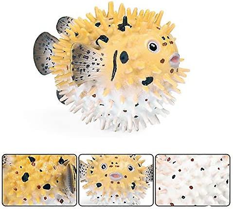 Realistic Pufferfish Figurine Plastic Wild Pufferfish Figurine Model ...