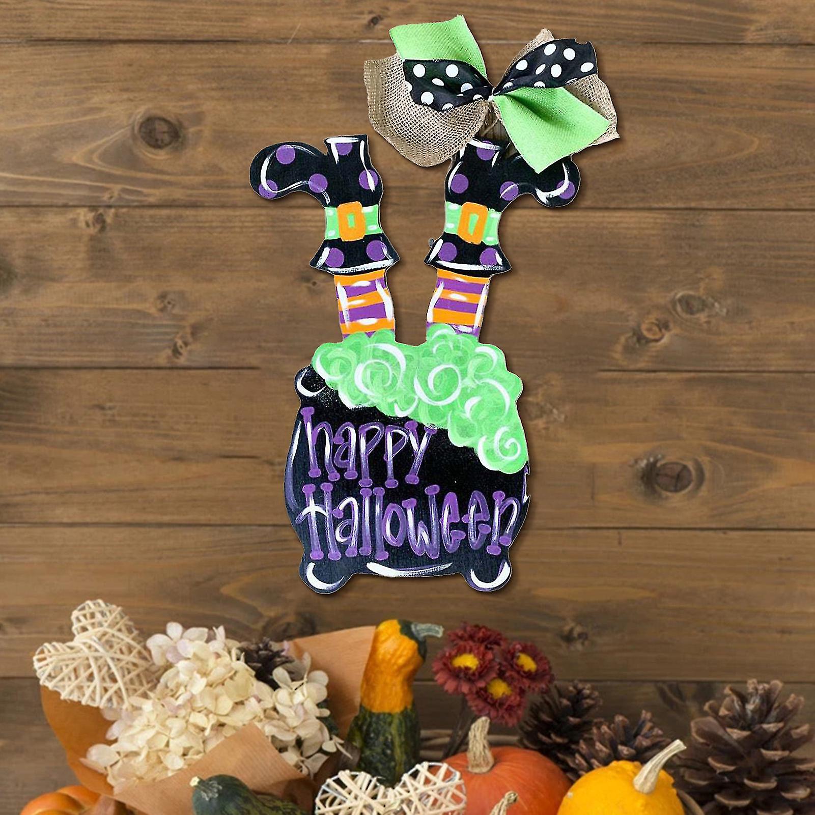 Witch Leg Pattern Halloween Crafts Pendant Water-proof Acrylic ...