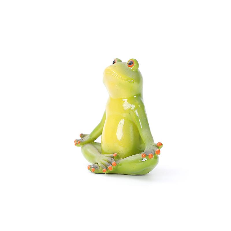 1 Piece Resin Yoga Frog Statue, Creative Frog Ornament, For Decorating ...