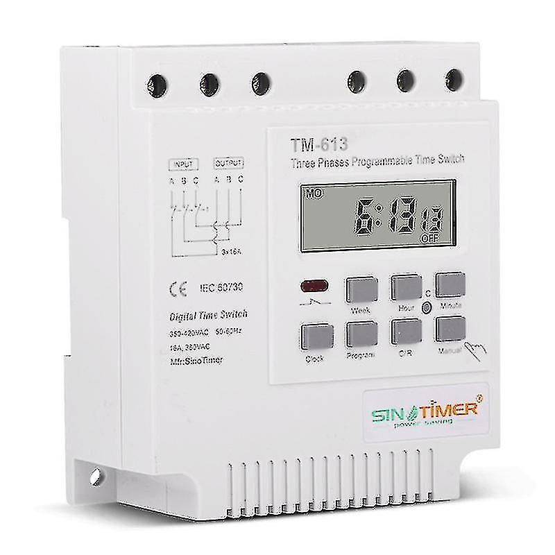 Tm-613 Programmable Time Relay 380v/50-60hz 16a Weekly Power Timer ...