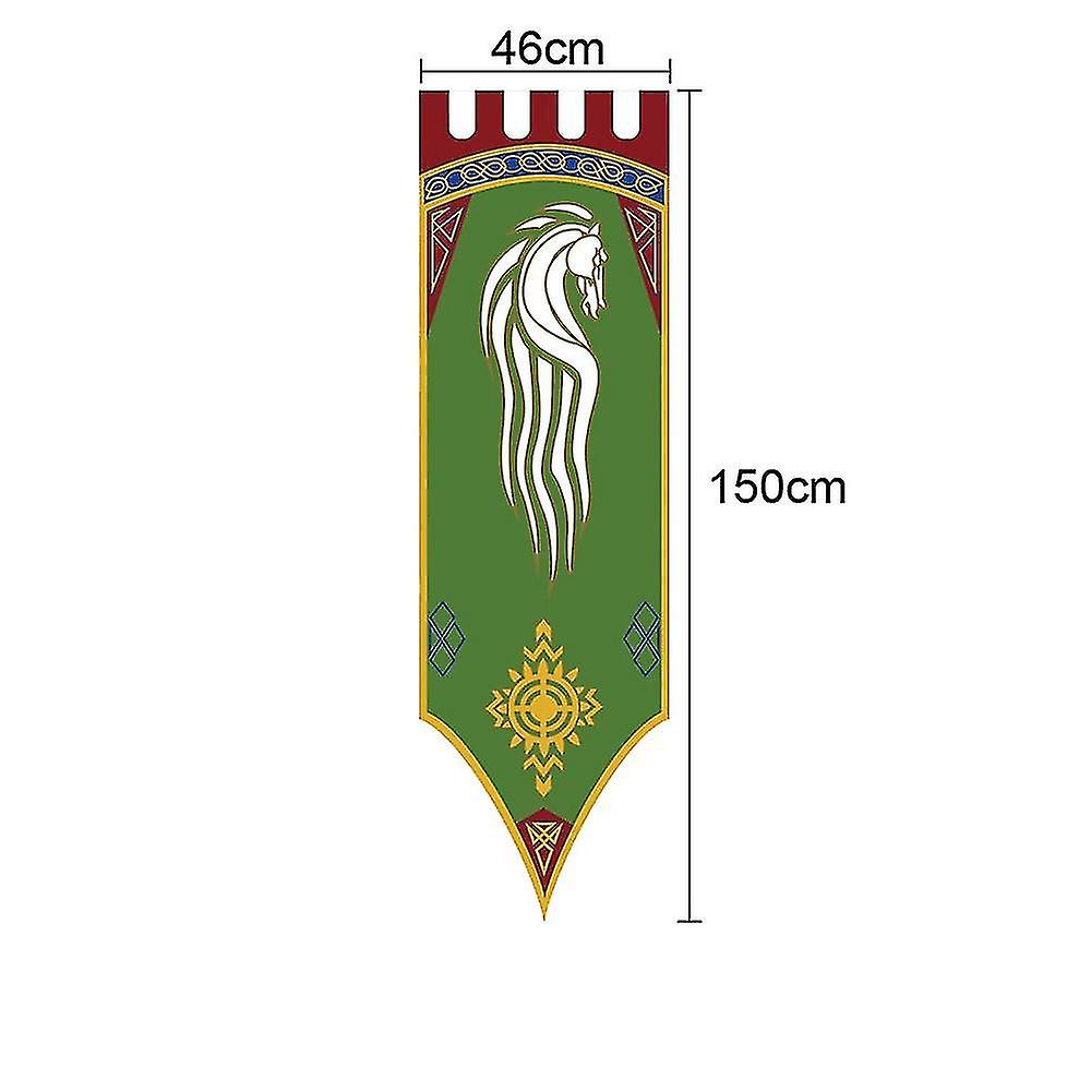 46x150cm Medieval Kingdom Rohan Gondor Horse Tree Banner Flag Wall ...