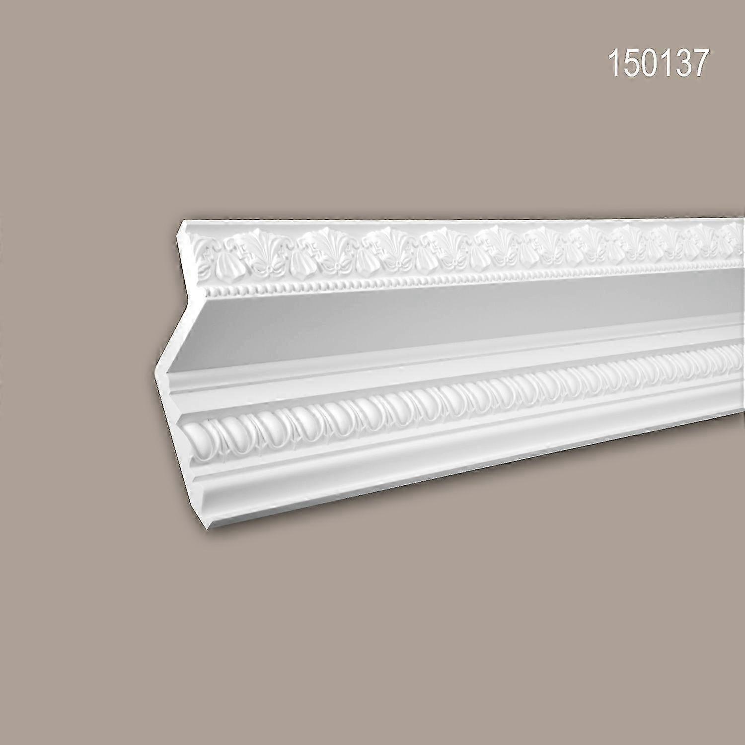 Profhome Decor 1 x Cornice moulding 150137 Profhome white Rigid ...
