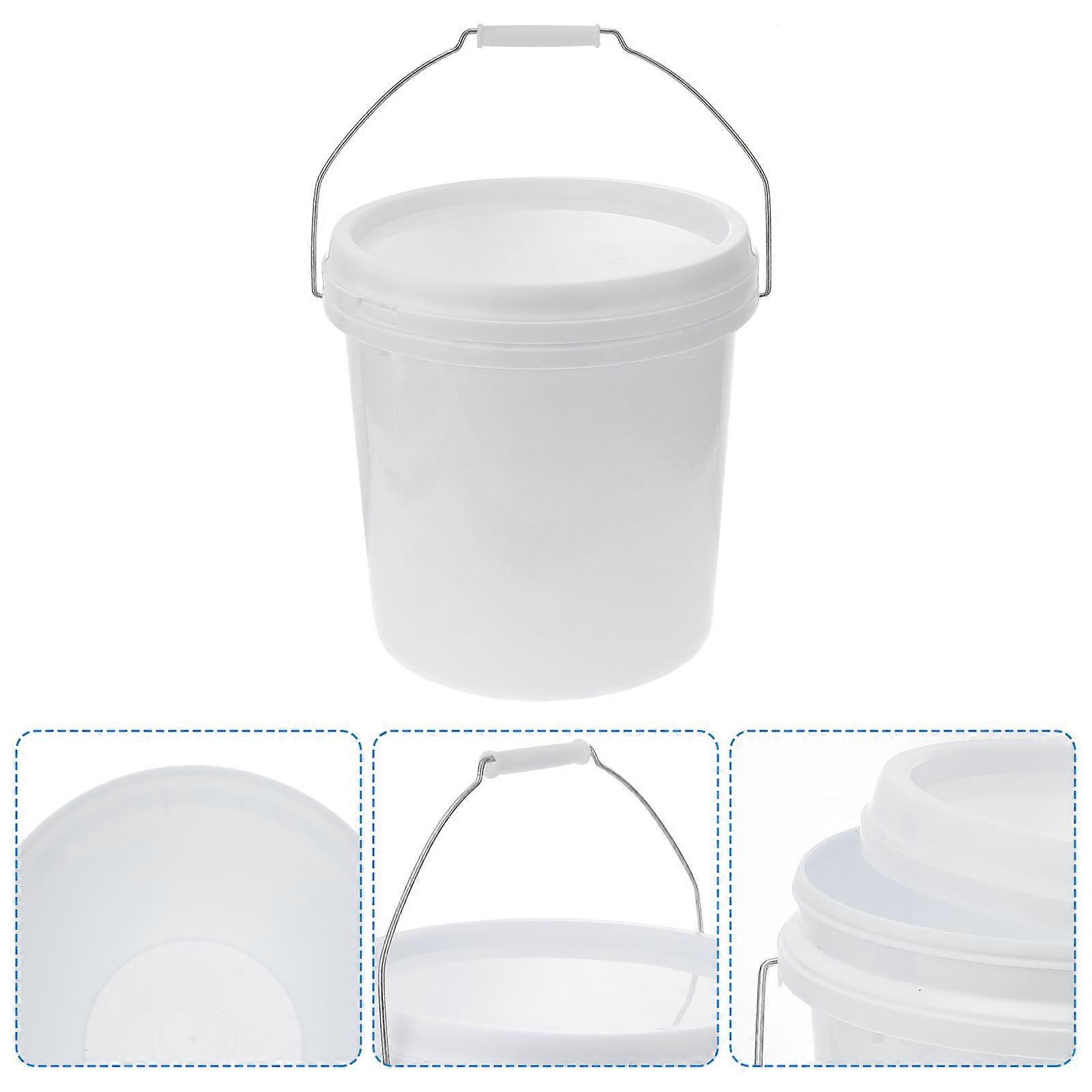 Buckets Lids White Pail Bucket Outdoor Plastic Bucket Painting Jar ...