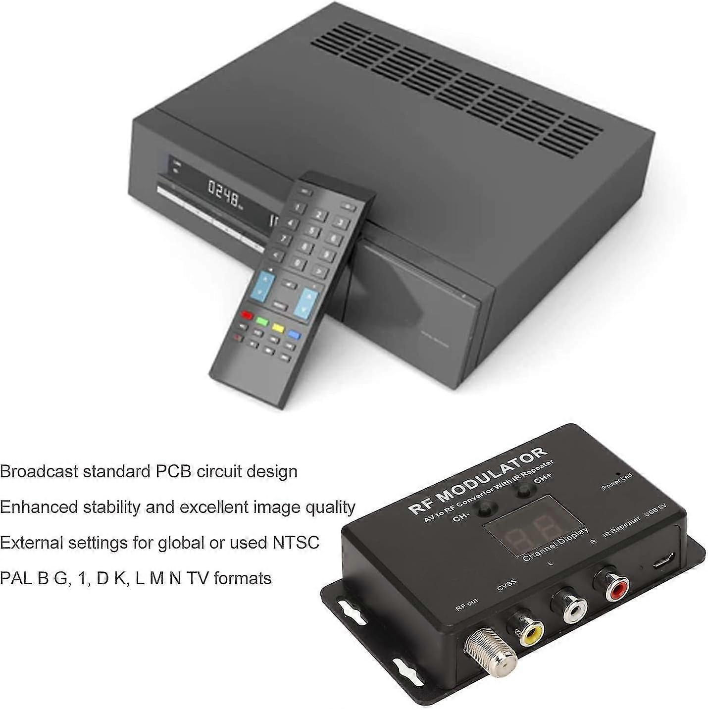 Rf Pal Ntsc Modulator 21 Channel Av To Rf Converter, Dvd Decoder ...