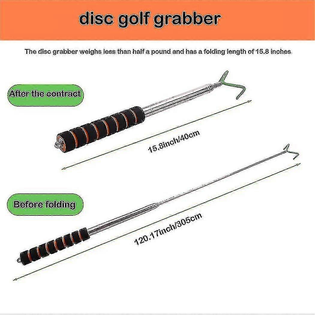 Disc Golf Retriever Telescoping Disc Golf Durable Stainless Steel Disc ...