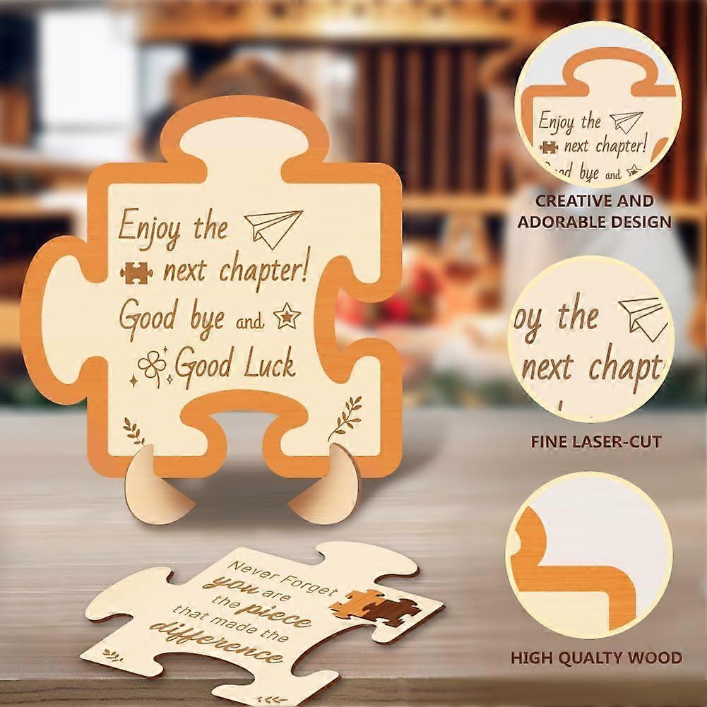 Wooden Commemorative Cards for Colleagues Farewell 7.8x7.8 In Jigsaw ...
