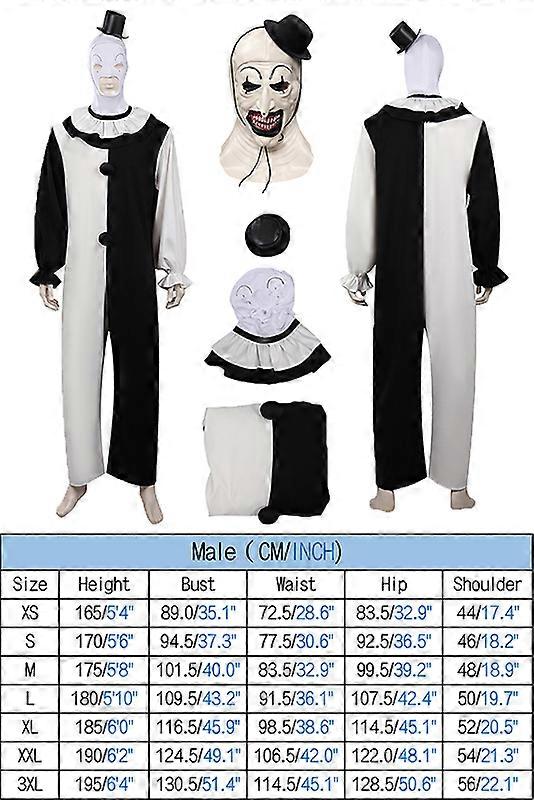 Movie Terrifier 2 Cos Clown Cosplay Costume Outfi tAccessories Fantasy ...
