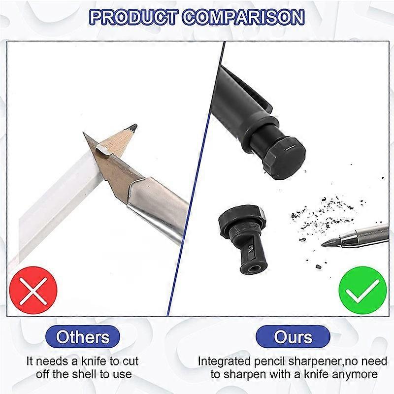 Black Carpenter Pencils Construction Pencils Refills Leads Mechanical ...