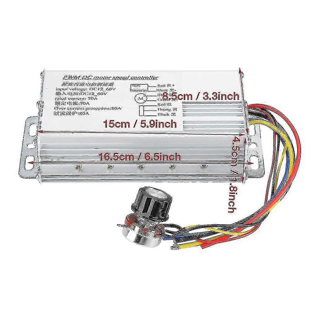 12v-60v 70a Dc Pwm Motor Speed Controller High Power Speed Control ...