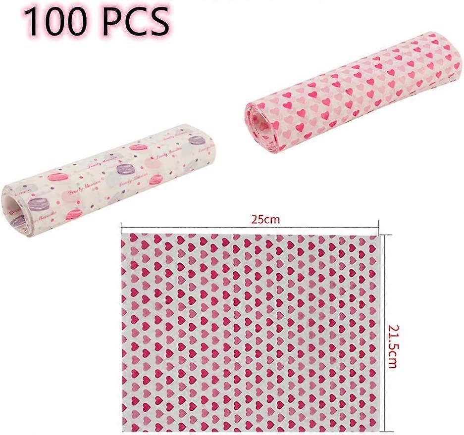 100 Sheets Wax Paper Food Wrapping Paper Baking Wrapping Pape Cake ...